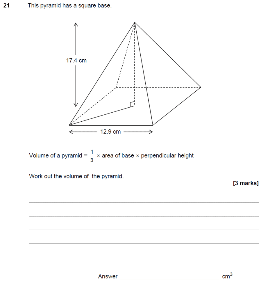 Gcse 9 1 Maths Volume And Surface Area Past Paper Questions Page