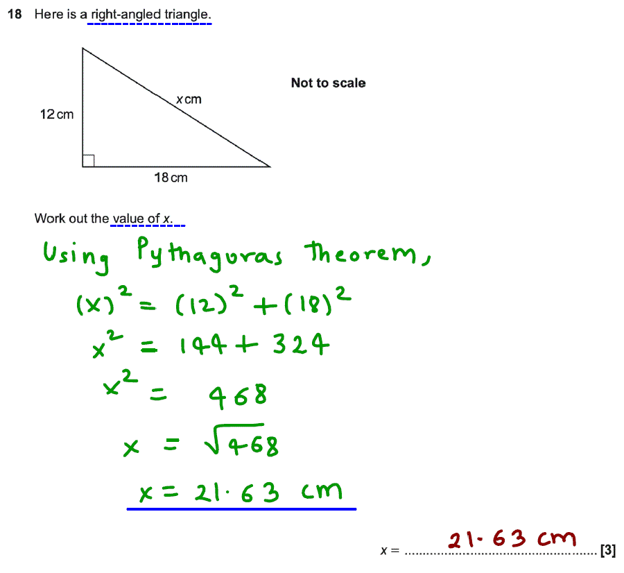 Gcse Pythagoras Theorem Questions And Answers